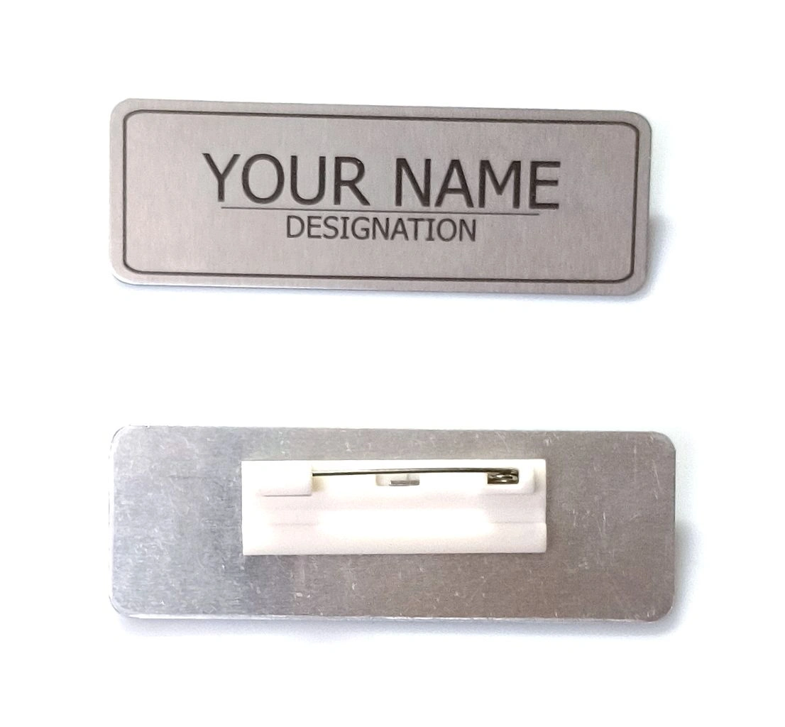Order Online Personalised Name Badge Metal Engraving Badges India