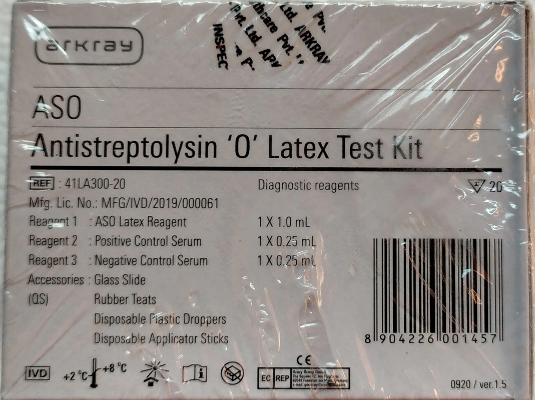 ASO Antistreptolysin 'O' Latex Test Kit