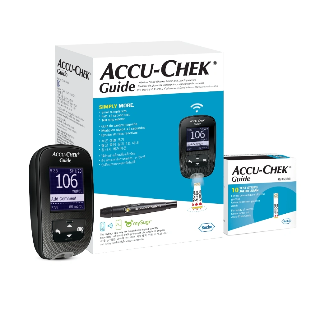 Accu-Chek Guide® Glucometer Kit (with Bluetooth Connectivity)