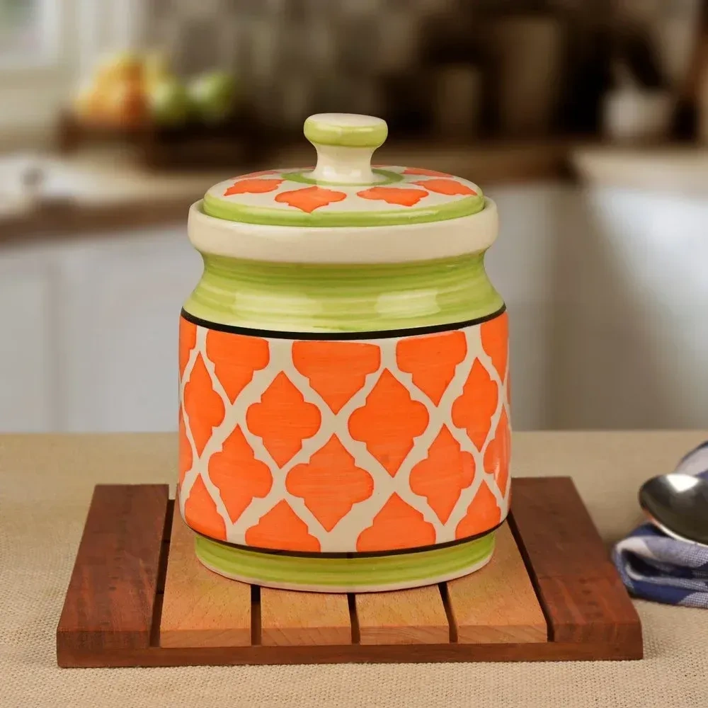 Ceramic Jars with Lid Multipurpose Barni