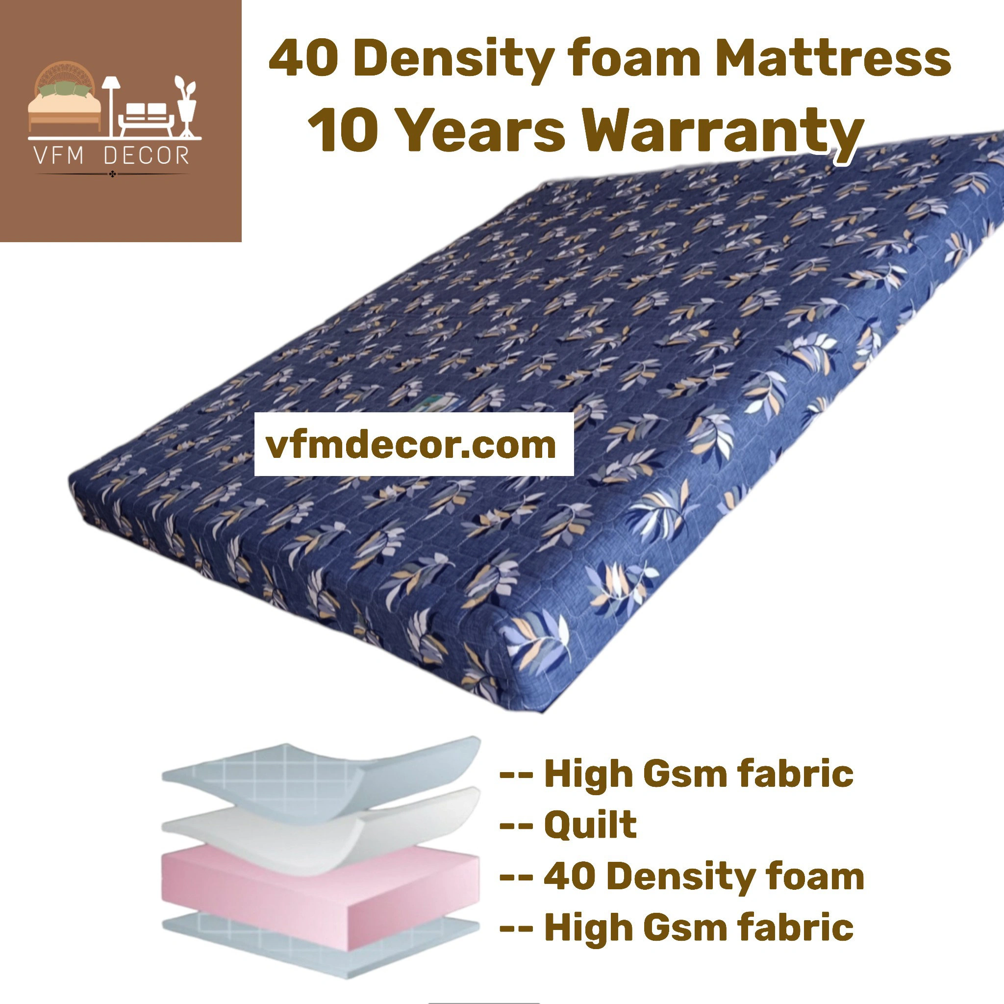 40 Density Foam Mattress 4 Inch Foam Mattress
