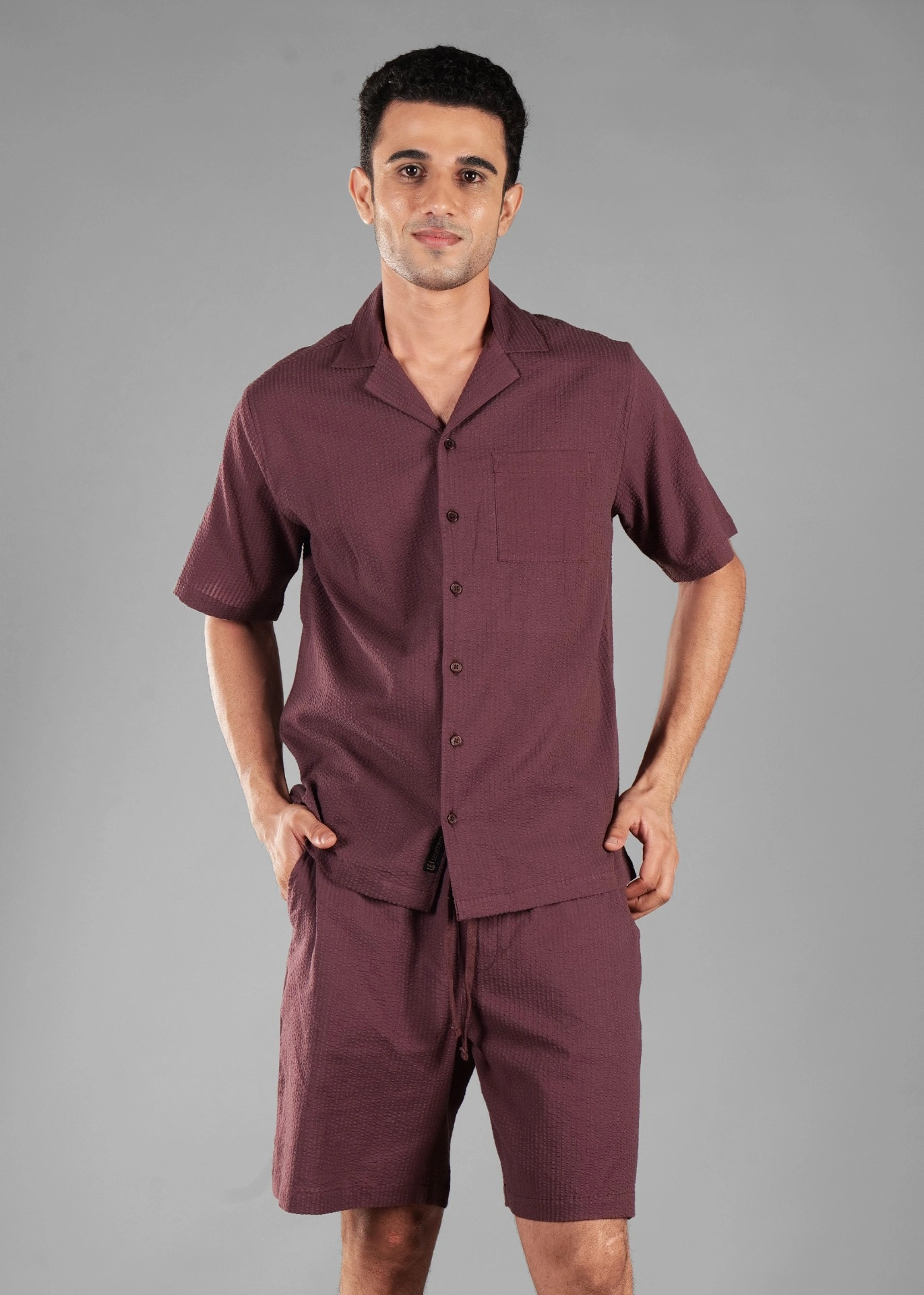 Coffee Bean Textured Cuban Collar Cord Set