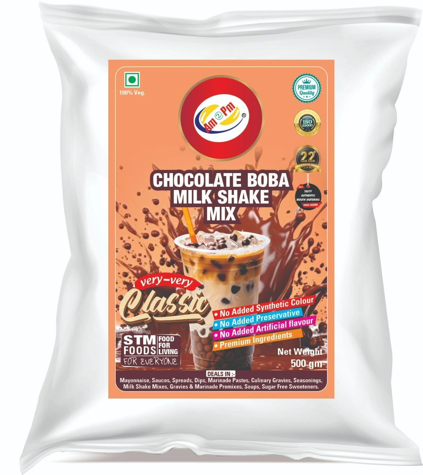 Chocolate Boba Milk Shake Mix 500 GM