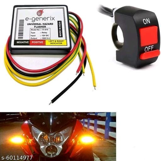 16 Mode Universal Bike Hazard Flasher Waterproof 16 Patterns Flasher Relay for LED Bulb Indicators Free On Off Switch